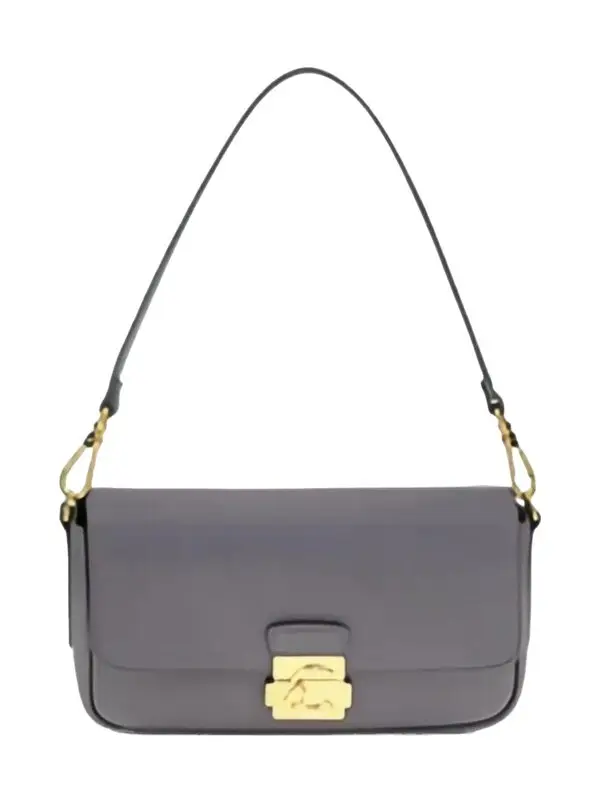 COCCINELLE Medium C-me Lock Leather Shoulder Bag - Grey