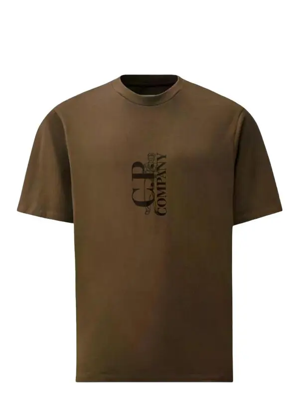 C.P. COMPANY Logo-print T-shirt - Brown