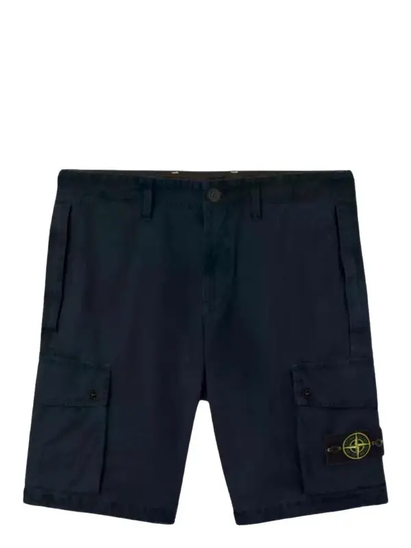 Stone Island Logo-patch Cargo Shorts - Blue