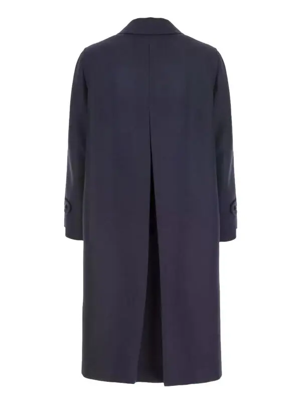 BLAZÉ MILANO Virgin Wool Smiley Pocket Coat - Blue