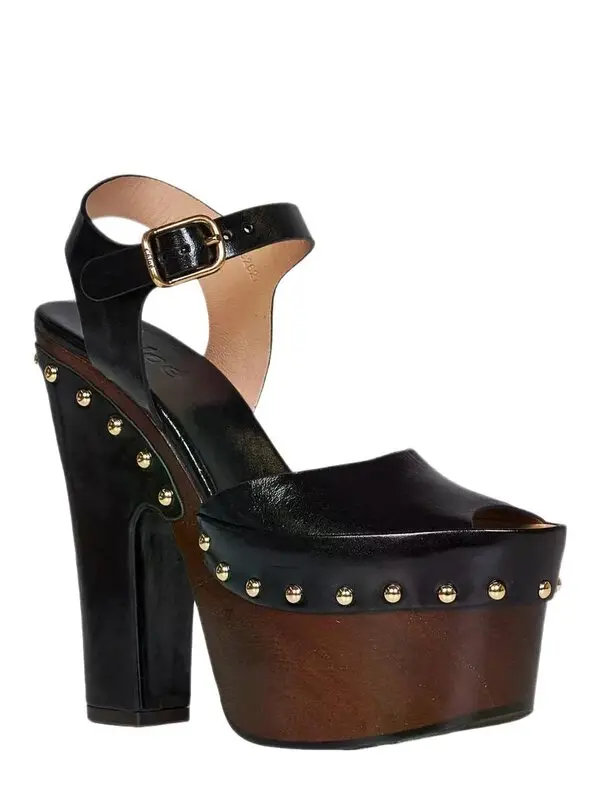Chloé Meret Studded Platform Sandals - Black