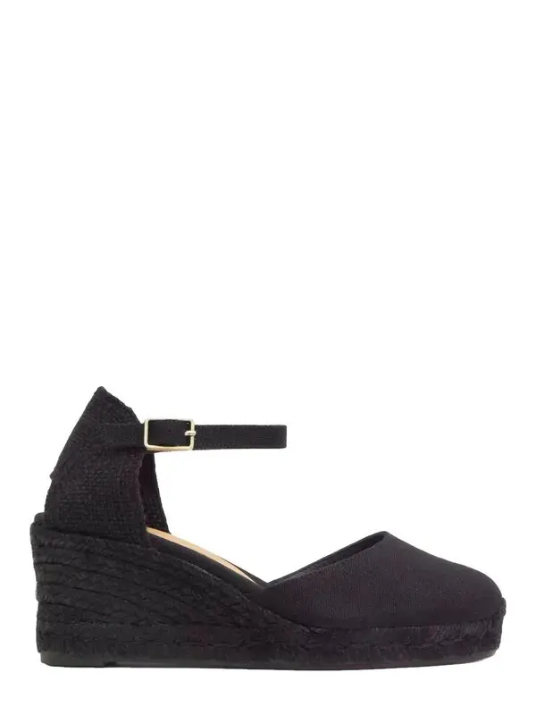 CastaÑer Carol Wedge Espadrilles - Black