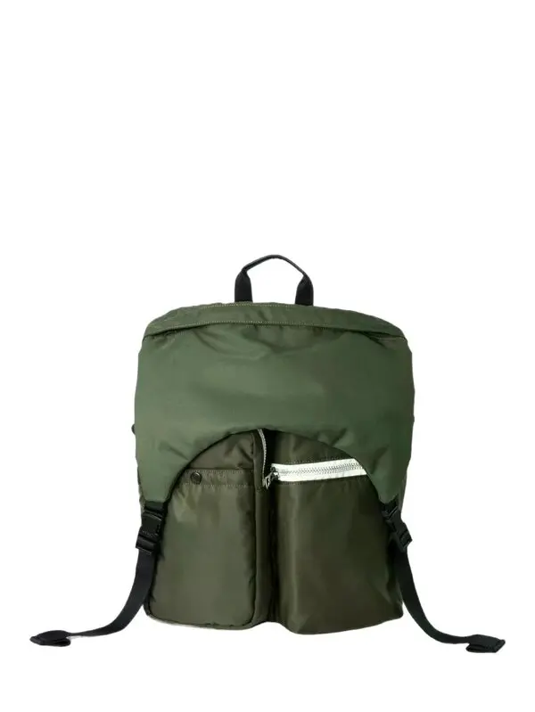 Sacai Utility Zip-pocket Backpack - Green