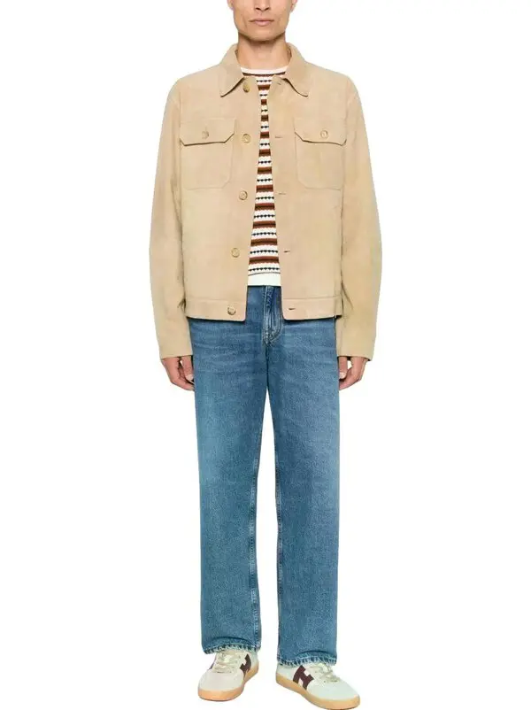 Polo Ralph Lauren Suede Button-up Jacket - Neutrals