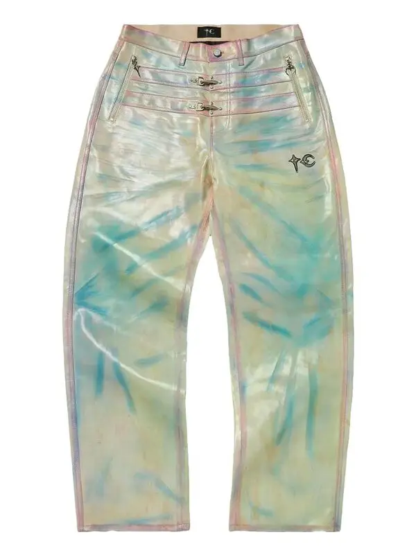 THUG CLUB Skin Bio Soldier Leather Trousers - Neutrals