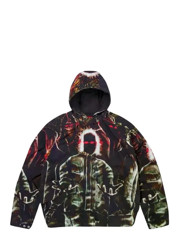 Supreme Graphic Print Raglan Jacket - Black