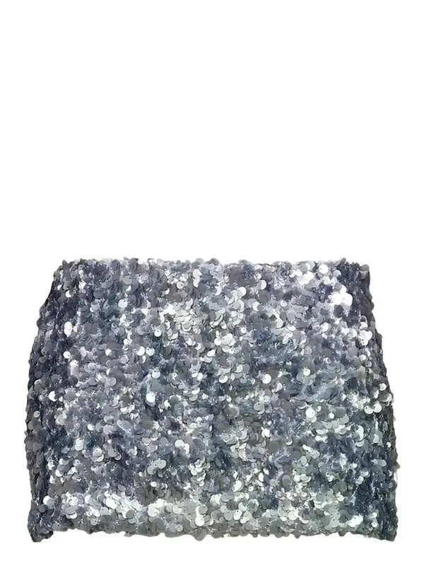 GLOWNY Embellished Mini Skirt - Blue