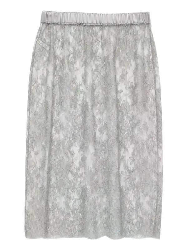 Carine Gilson Lace Skirt - Grey
