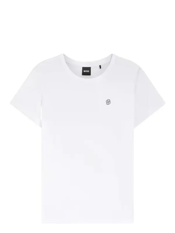 BOSS Logo Plaque T-shirt - White