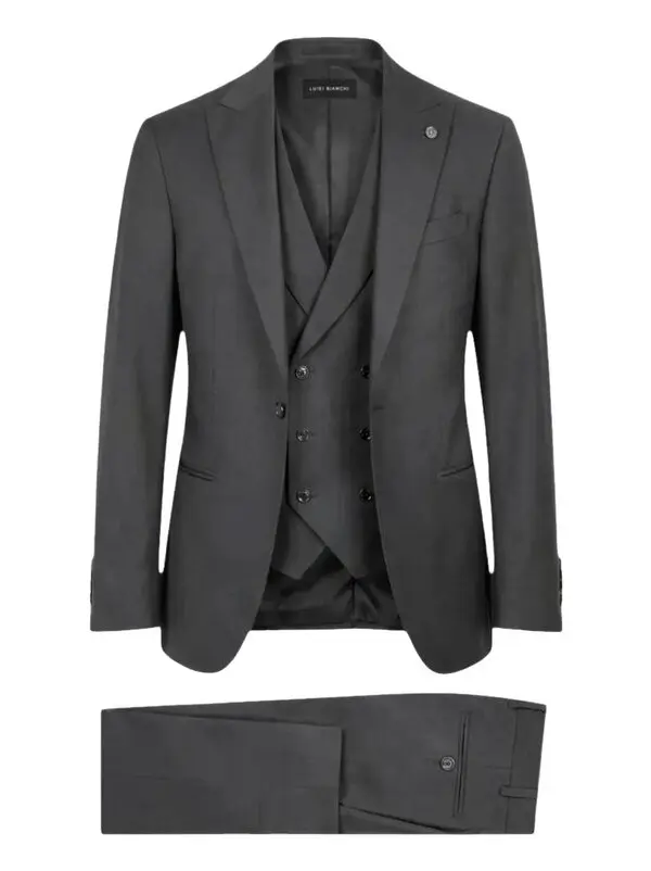 LUIGI BIANCHI MANTOVA Single-breasted Three-piece Suit - Grey