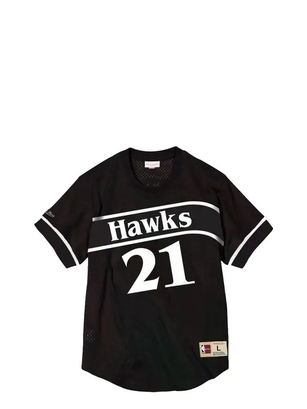 Mitchell & Ness Mesh Crewneck T-shirt - Black