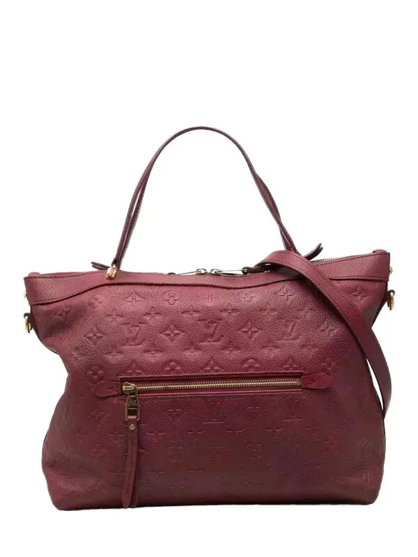 LOUIS VUITTON Monogram Empreinte Bastille Pm Satchel - Red