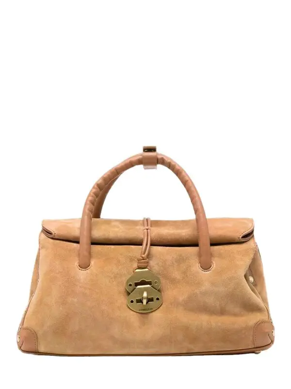 ZANELLATO Baby Dotta Suede Tote Bag - Brown