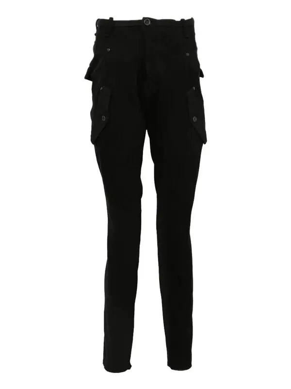 Masnada Waffle Knit Cargo Pants - Black