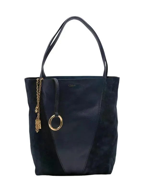 Chloé Medium Spin Panelled Tote Bag - Blue