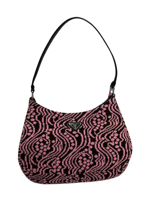 Prada Cleo Jacquard Shoulder Bag - Pink