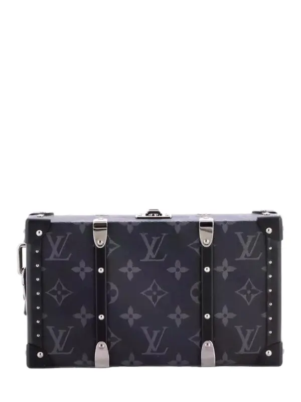 LOUIS VUITTON Monogram Eclipse Canvas Wallet Trunk Clutch Bag - Black