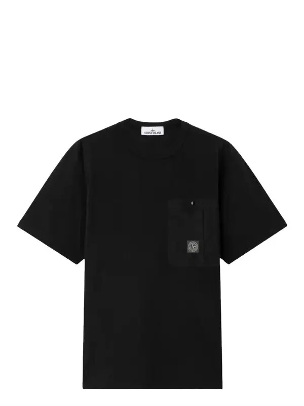 Stone Island Logo-patch Pocket T-shirt - Black