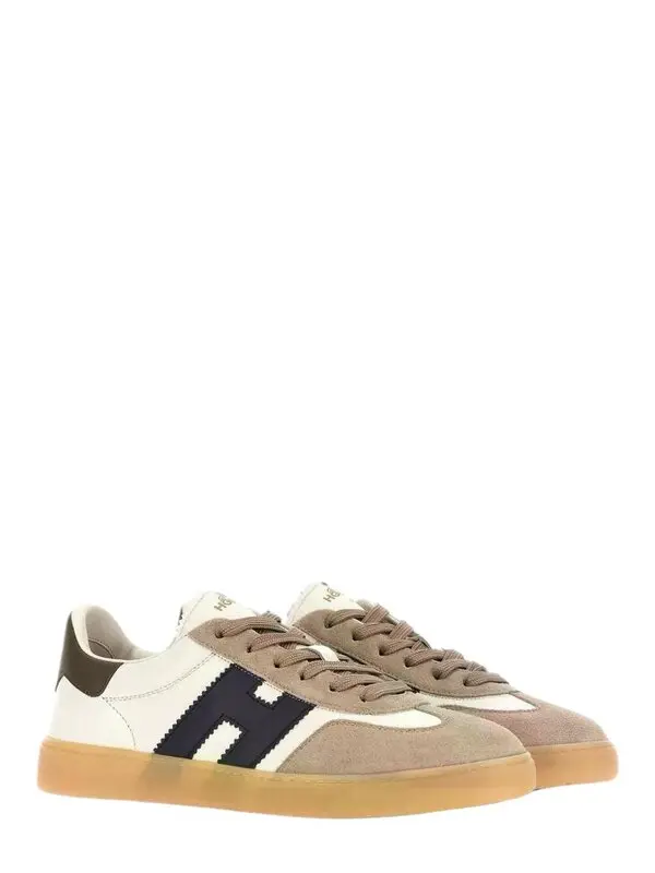 Hogan Paneled Logo Patch Sneakers - Neutrals