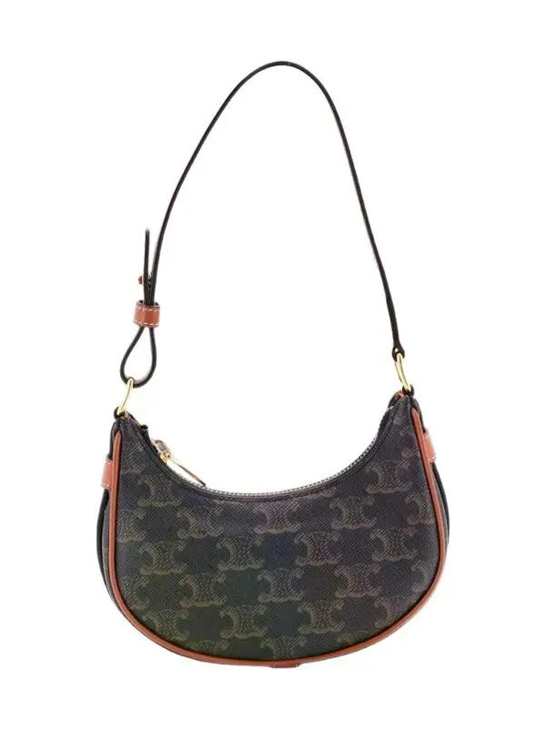 Celine Ava Bag Triomphe Coated Canvas Mini Shoulder Bag - Brown