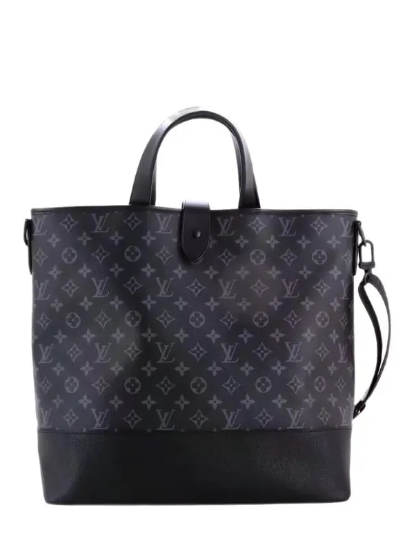LOUIS VUITTON Saumur Monogram Eclipse Canvas Tote Bag - Black