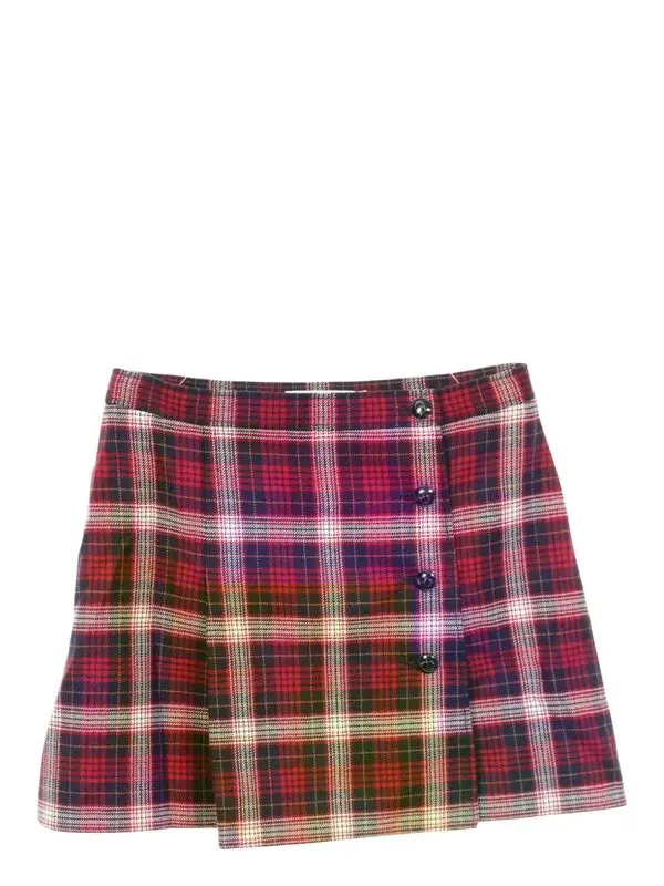 Dior Tartan-check Mini Skirt - Red