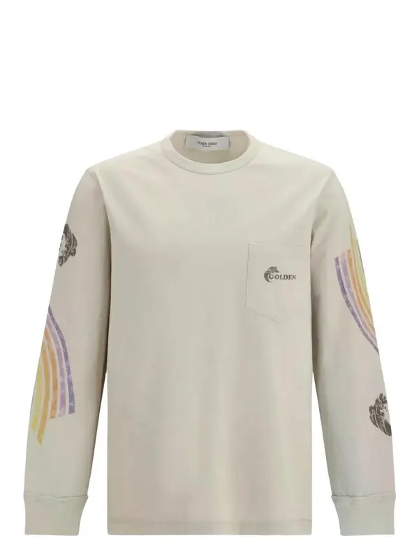 GOLDEN GOOSE Graphic Print Long-sleeve T-shirt - Neutrals
