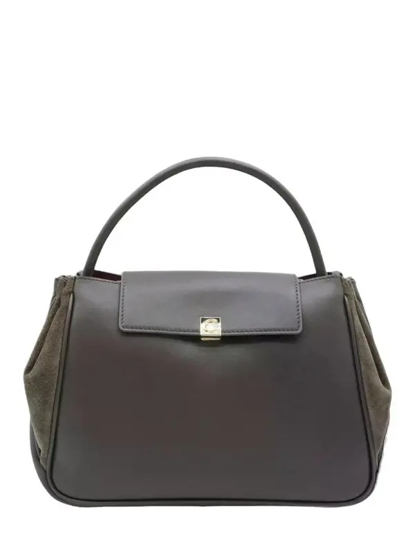 COCCINELLE Suede-panelled Leather Shoulder Bag - Brown