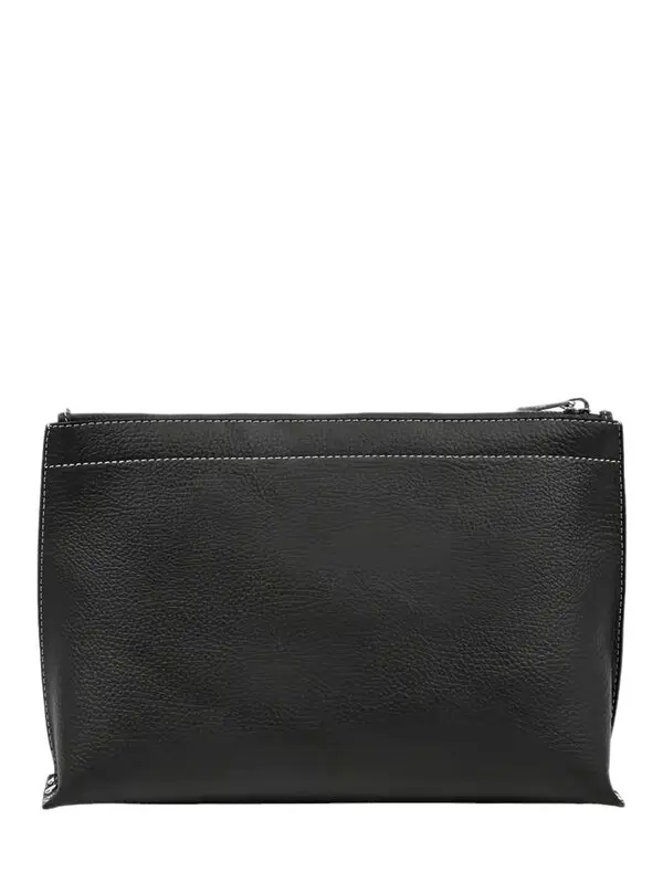 A.p.c. Small Grain Leather Clutch Bag - Black