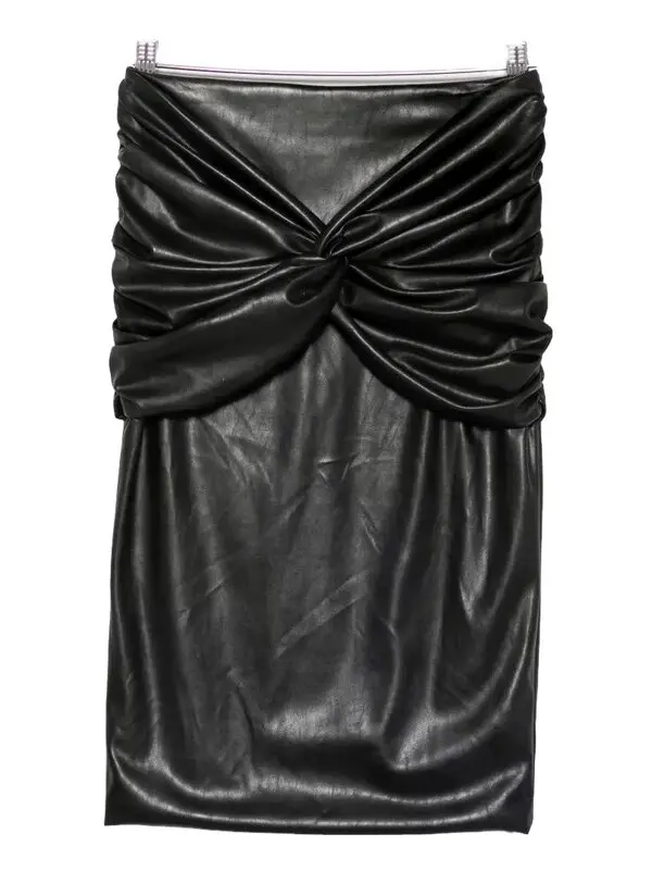 Elisabetta Franchi Ruched Twist-detail Mid Skirt - Black