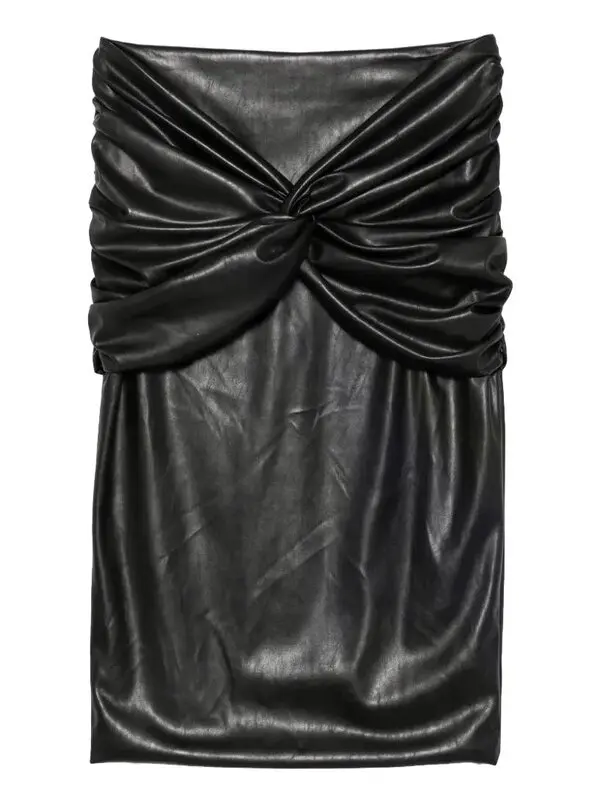 Elisabetta Franchi Ruched Twist-detail Mid Skirt - Black