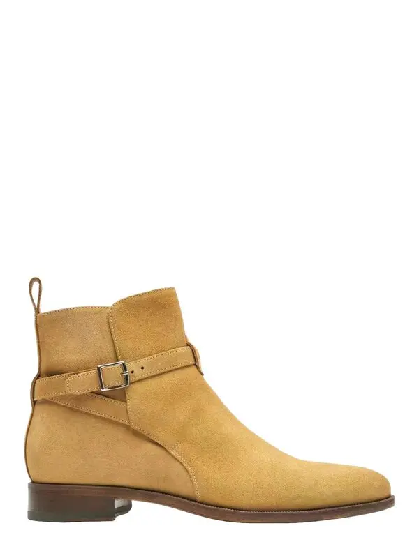 SCAROSSO Libero Suede Ankle Boots - Neutrals
