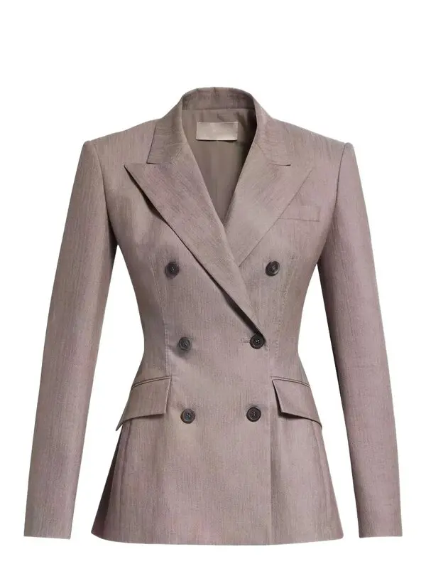 Elie Saab Double-breasted Peak-lapels Blazer - Neutrals