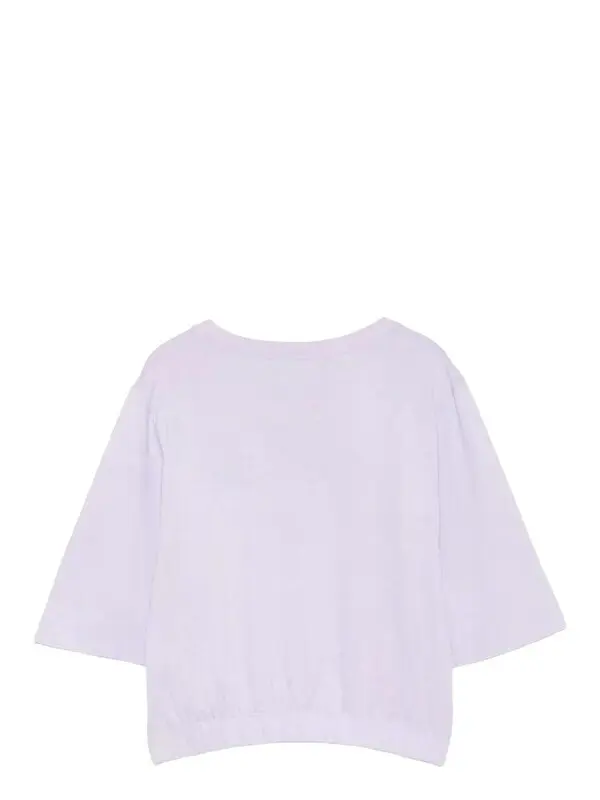 Moschino Logo-print Elasticated-hem T-shirt - Purple