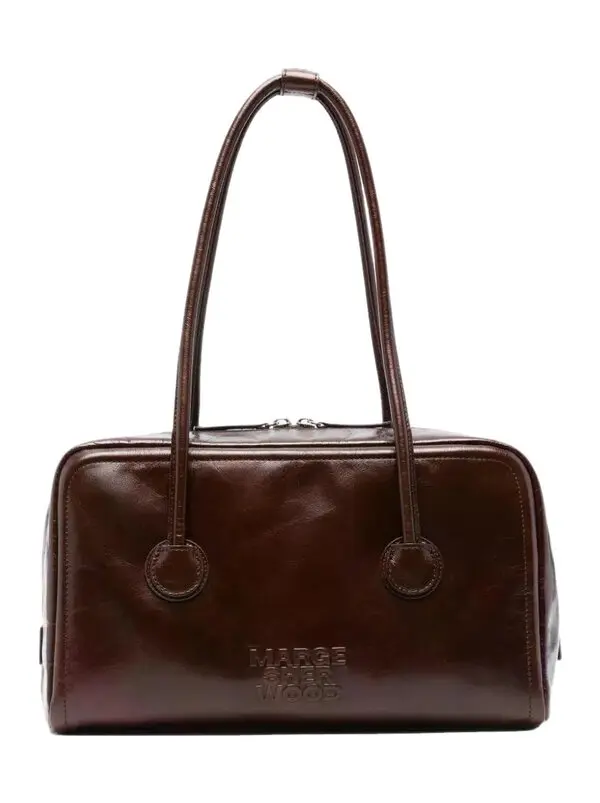 MARGESHERWOOD Logo-embossed Leather Shoulder Bag - Brown