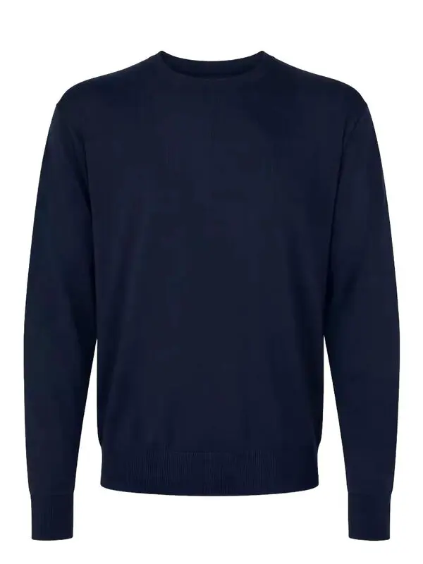 MANUEL RITZ Crew Neck Fine Knit Sweater - Blue