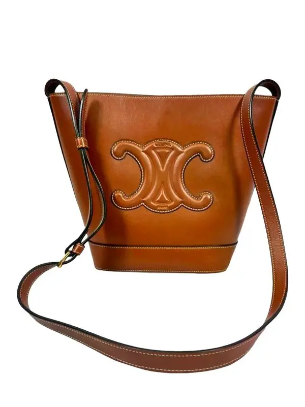 Celine Cuir Triomphe Bucket Bag - Brown
