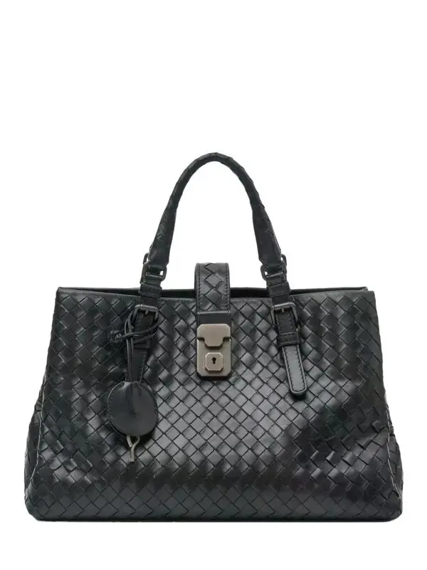 Bottega Veneta Intrecciato Roma Tote Bag - Black