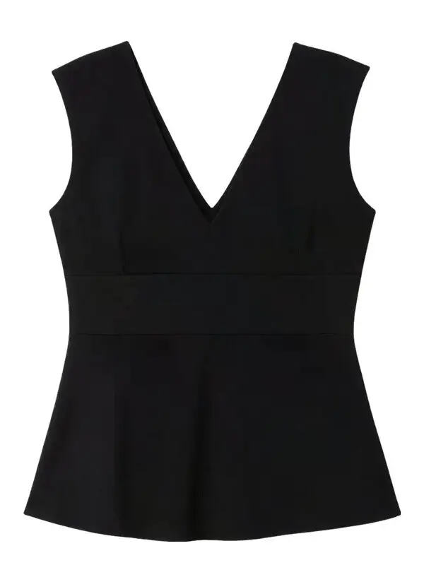 Max Mara V-neck Sleeveless Top - Black