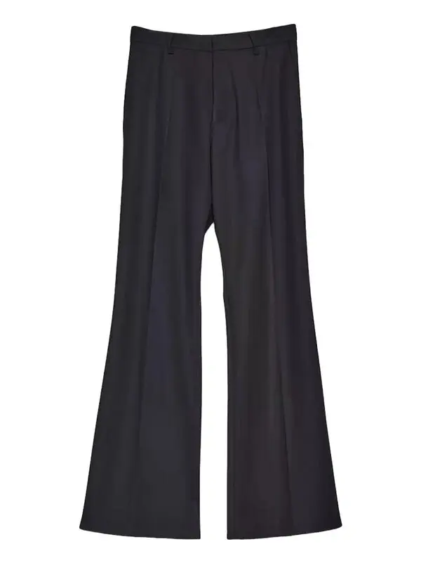 MASU Pressed-crease Flared Trousers - Black