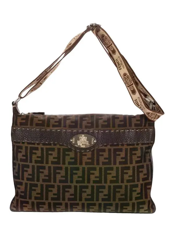 Fendi Selleria Zucca Shoulder Bag - Brown
