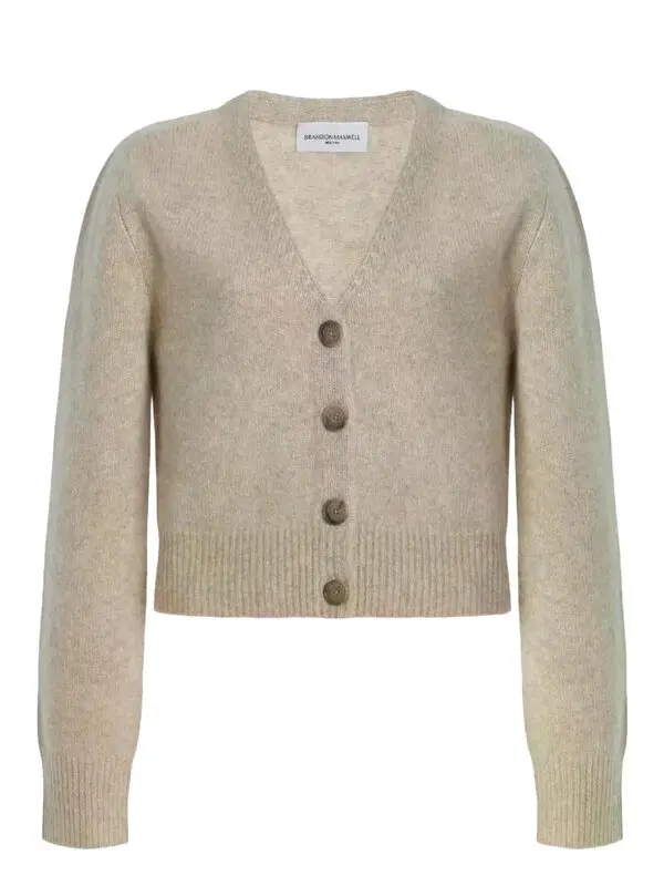 Brandon Maxwell Sloane V-neck Cardigan - Neutrals