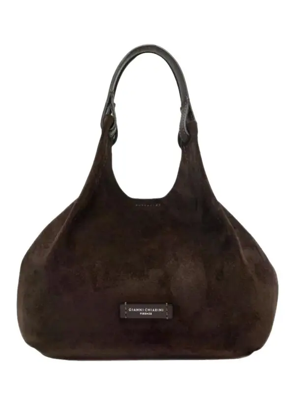 GIANNI CHIARINI Logo Patch Tote Bag - Brown