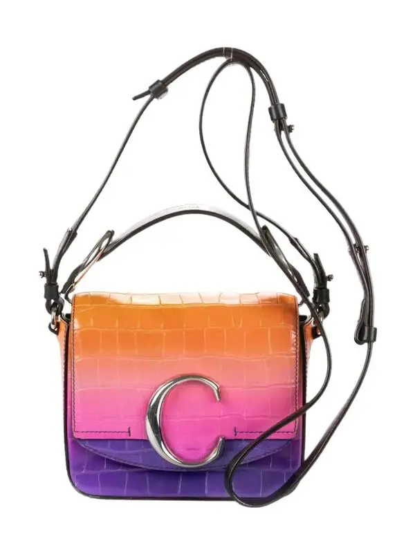 Chloé C-plaque Embossed Tote Bag - Orange