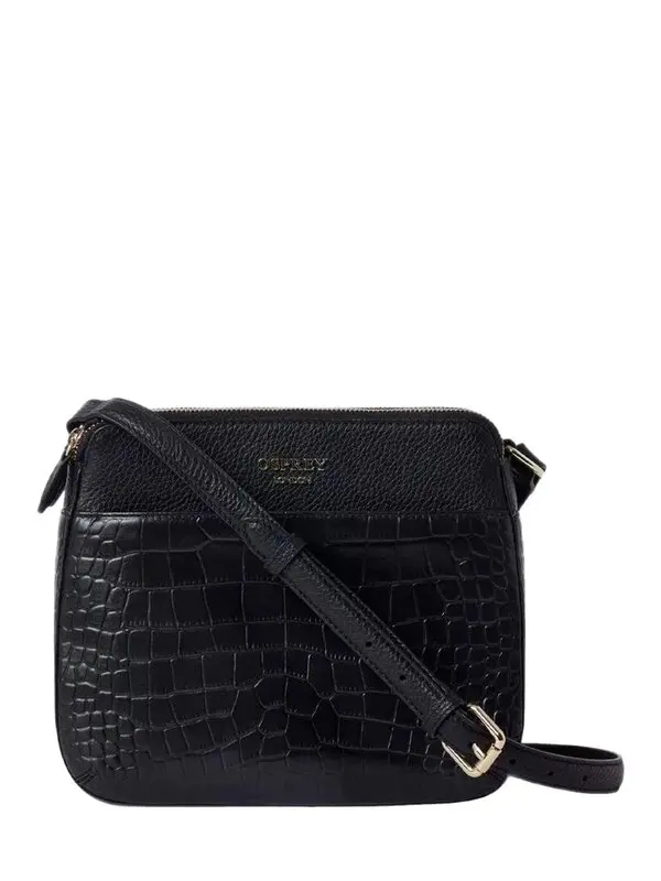 OSPREY Kellie Croc-effect Crossbody Bag - Black