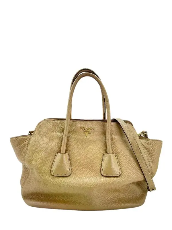 Prada 2000s Pebbled Tote Bag - Neutrals