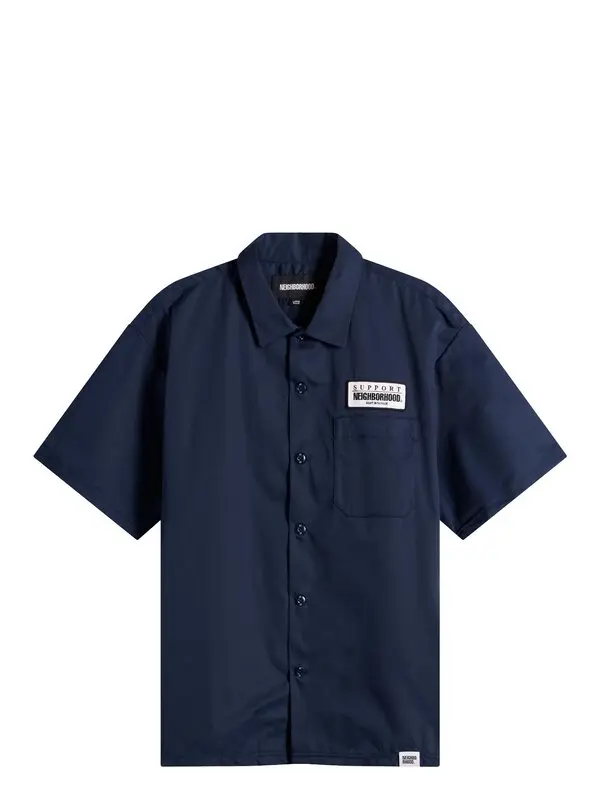 NEIGHBORHOOD Classic Short Sleeve Work Shirt 1 - Navy