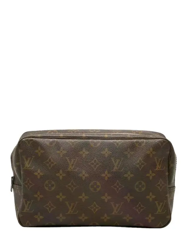 LOUIS VUITTON 1982 Monogram Trousse Toilette 28 Clutch Bag - Brown