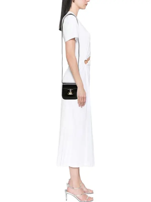FERRAGAMO Mini Leather Crossbody Bag - Black