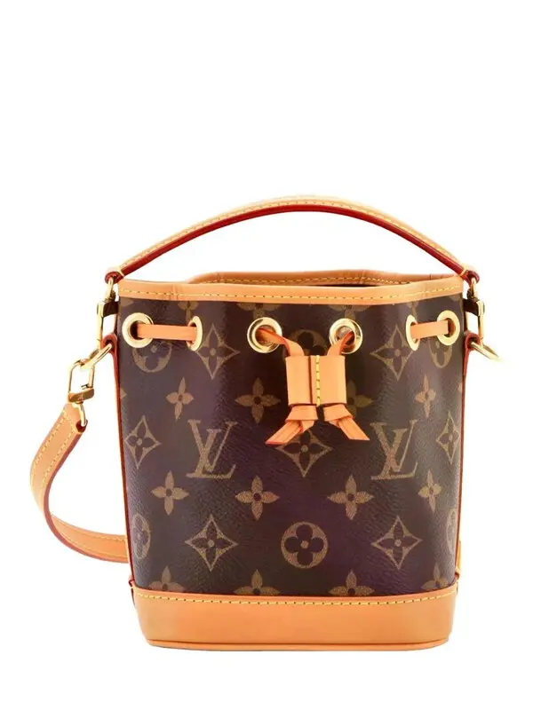 LOUIS VUITTON Monogram Canvas Nano Bucket Bag - Brown